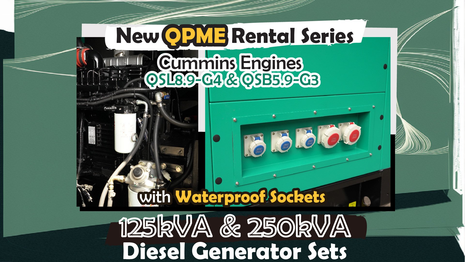 QPME Rental Series: 125kVA & 250kVA Diesel Generator Sets