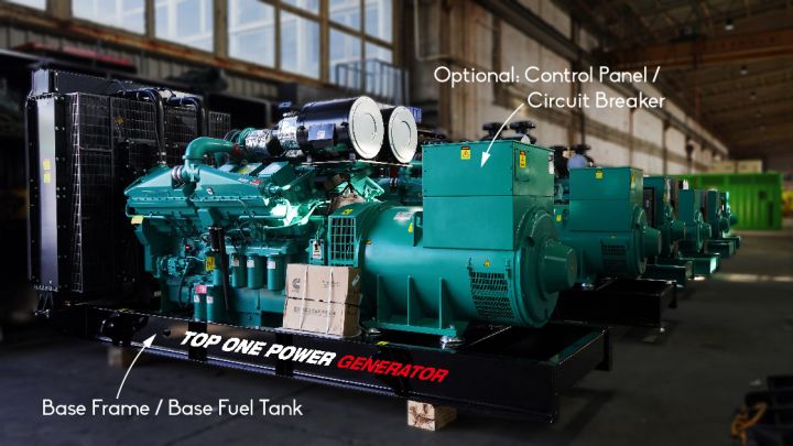 Various combinations in our diesel generator sets - Top One Power