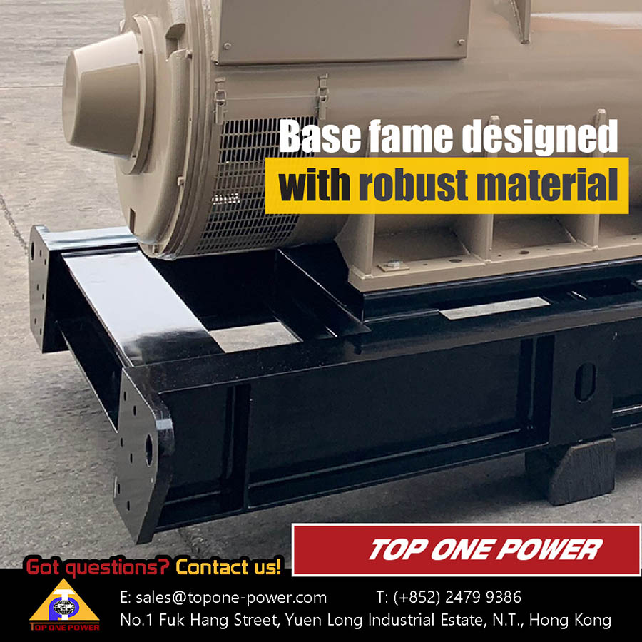 Rigid Base Fame Design of our Cummins QSK60 Genset Series - Top One Power