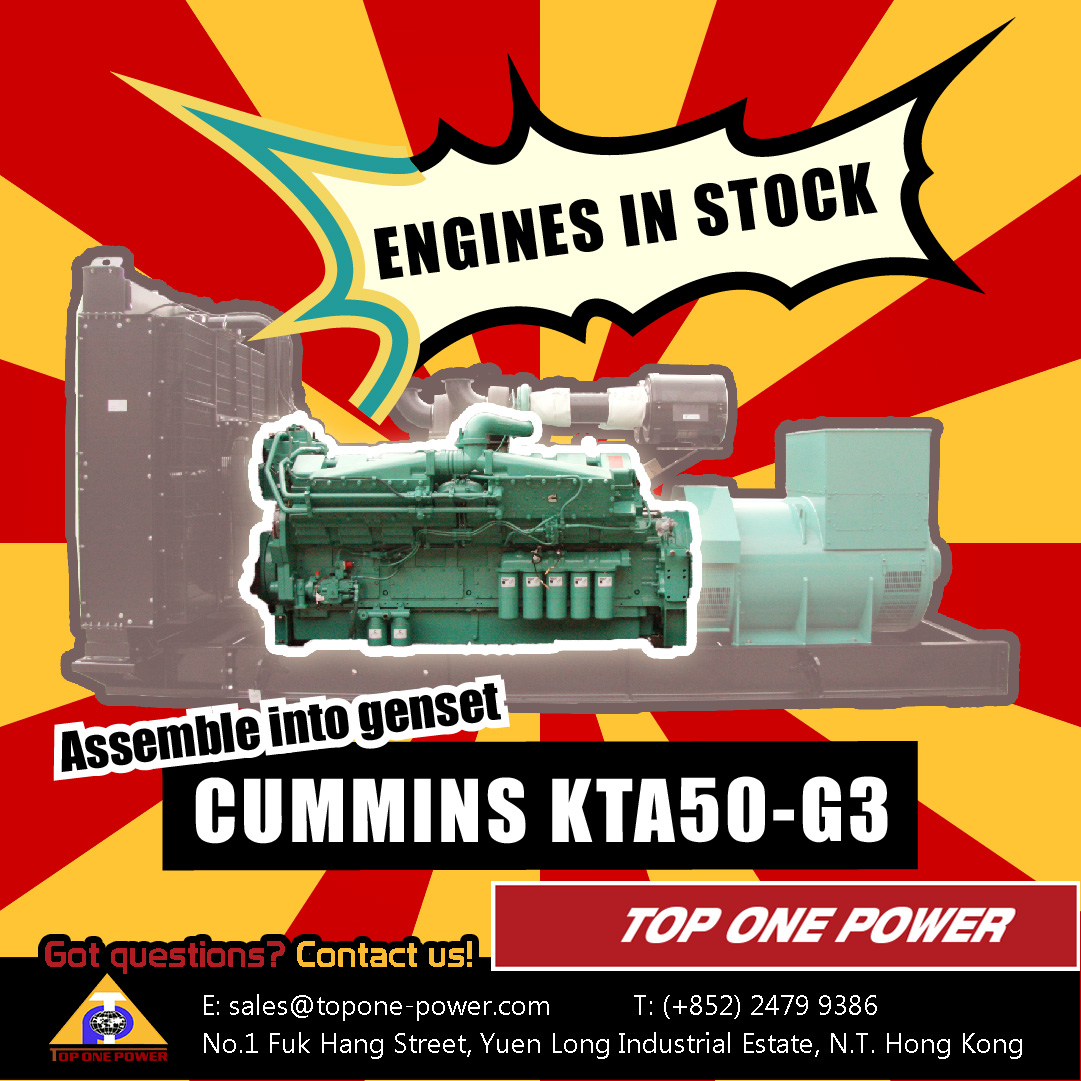 Cummins KTA50-G3 engines in stock - Top One Power