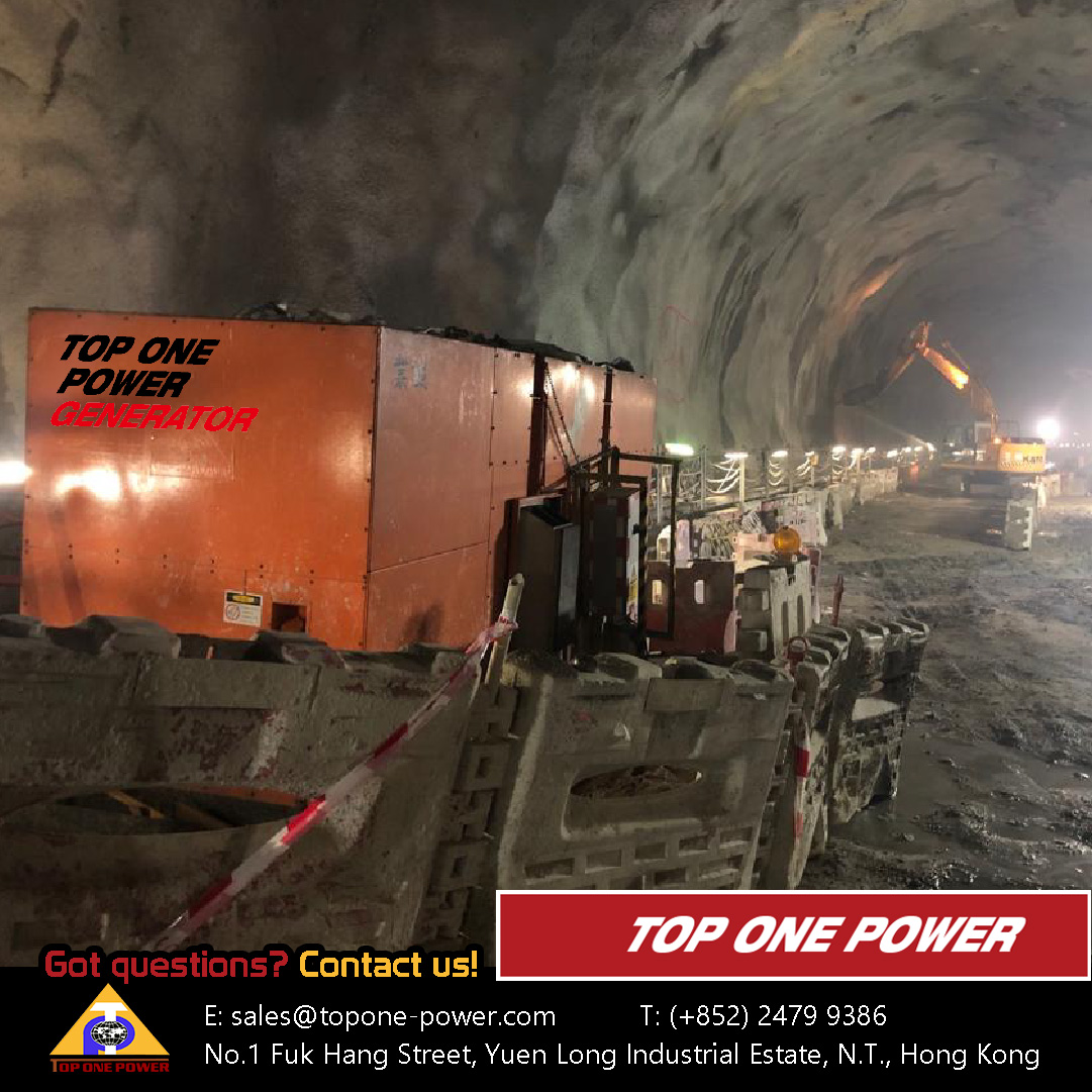 Generator for underground tunnel project - Top One Power